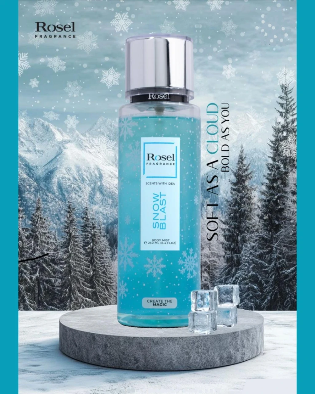 Rosel SNOW BLAST Fine Body Mist, 250ml